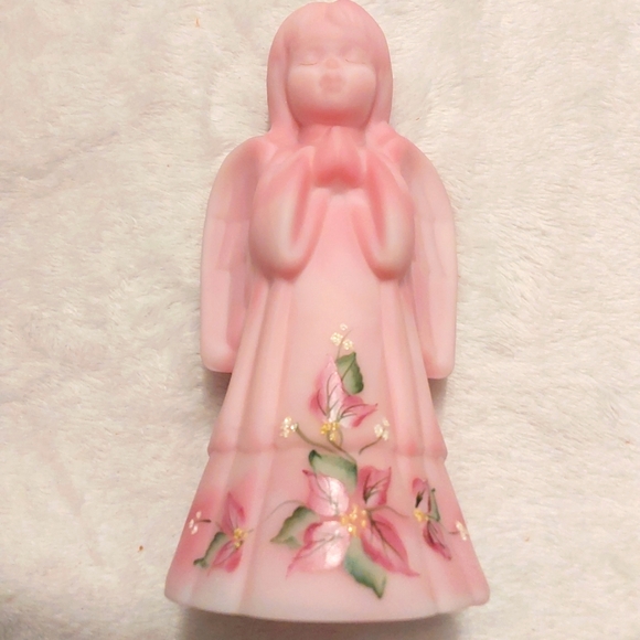 Fenton | Art | Fenton Glass Angel Figurine In Rosalene Satin Pink ...